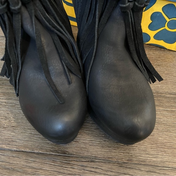 Sbicca | Shoes | Sbicca Black Zepp Chunky Wedge Size 6 Ankle Boots ...